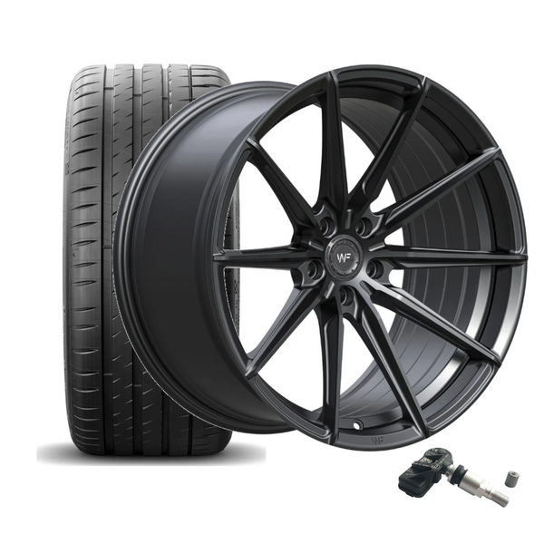 SET | WF CF.3-FF DEEP BLACK 20" | CONTINENTAL + RDKS | MB C63/C63s Cou ...